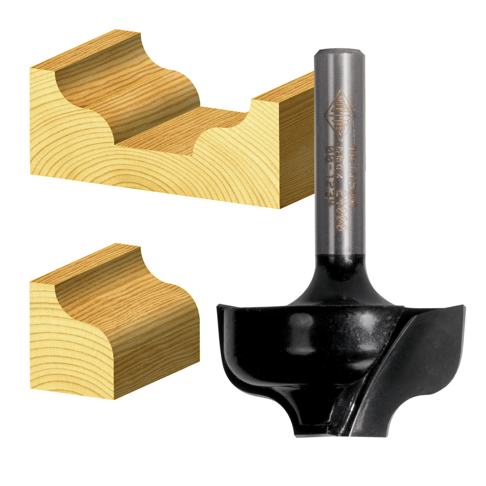 2 Flute - Ogee Bit Wide Flat Bottom - Carbide Tipped - Carbitool