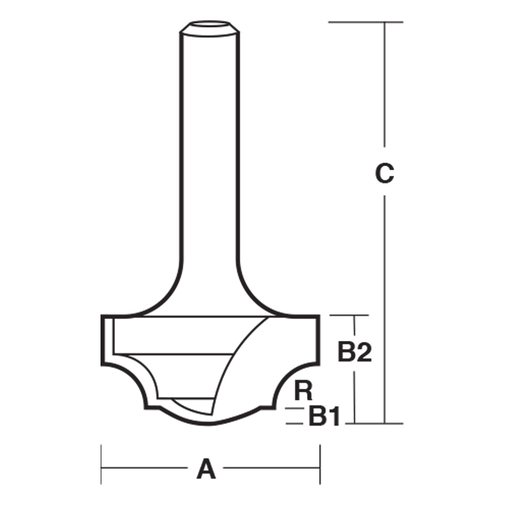 2 Flute - Traditional Classical Bit - Carbide Tipped - Carbitool
