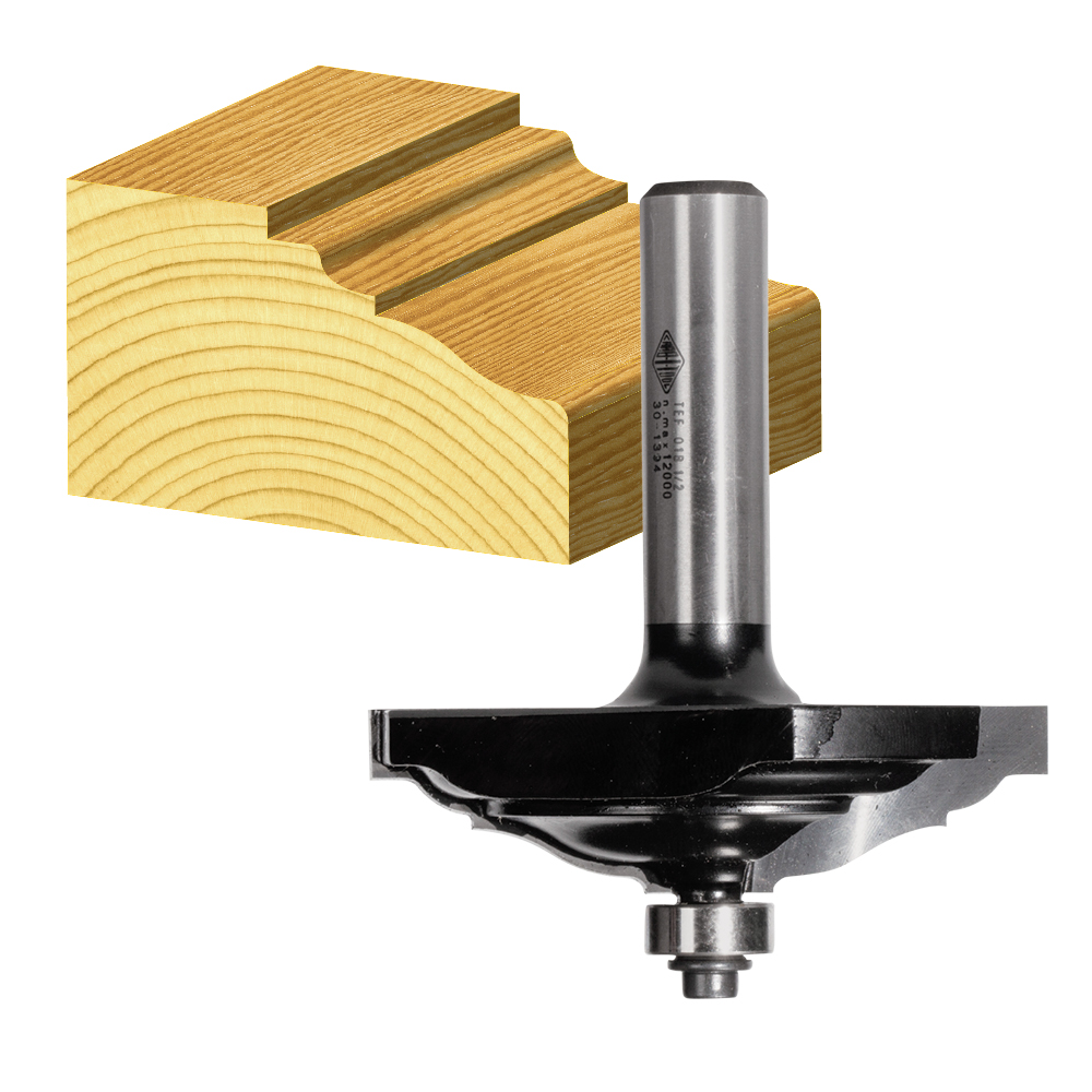 2 Flute - Edge & Draw Face Bit with Ball Bearing Guide - Carbide Tipped ...