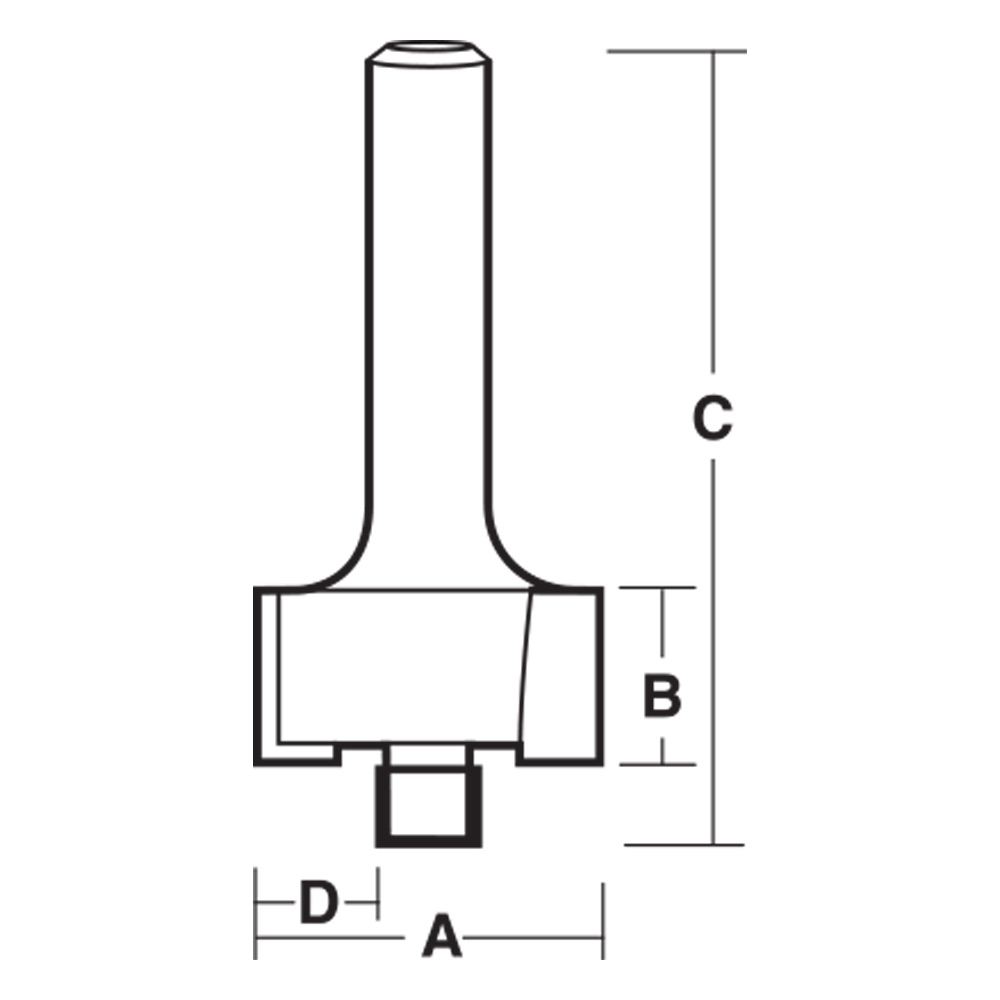 2 Flute - Rebating Bit with Pilot - Carbide Tipped - Carbitool