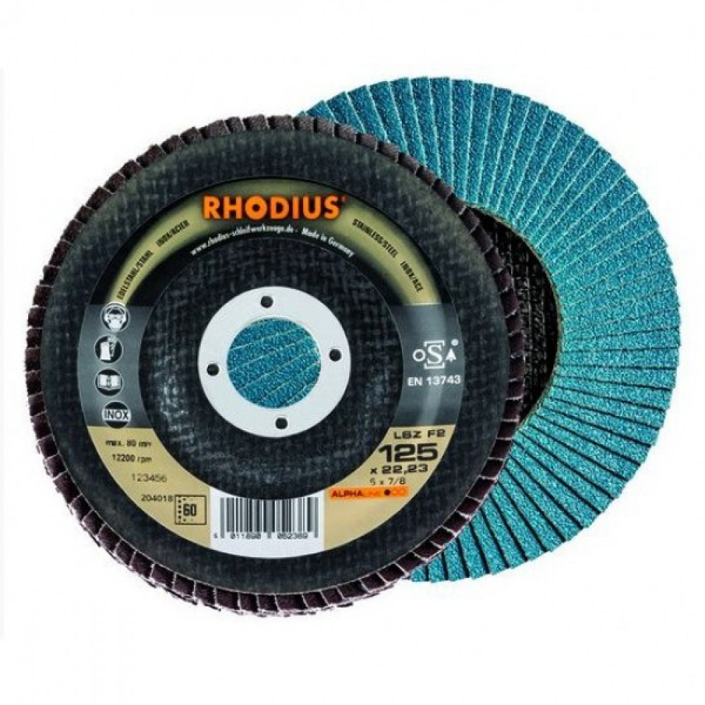 Product: 125X22MM Z80 FLAP DISC LSZ F2 ALPHALINE ZIRKONIA P80
