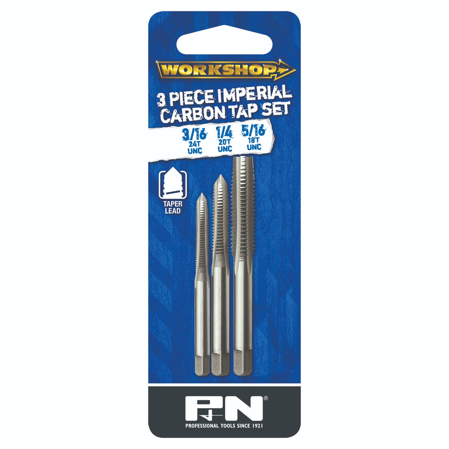 TAP HAND IMP SET 5/16-1/4-3/16IN CARDED 3PC P&N WORKSHOP - P&N Tools